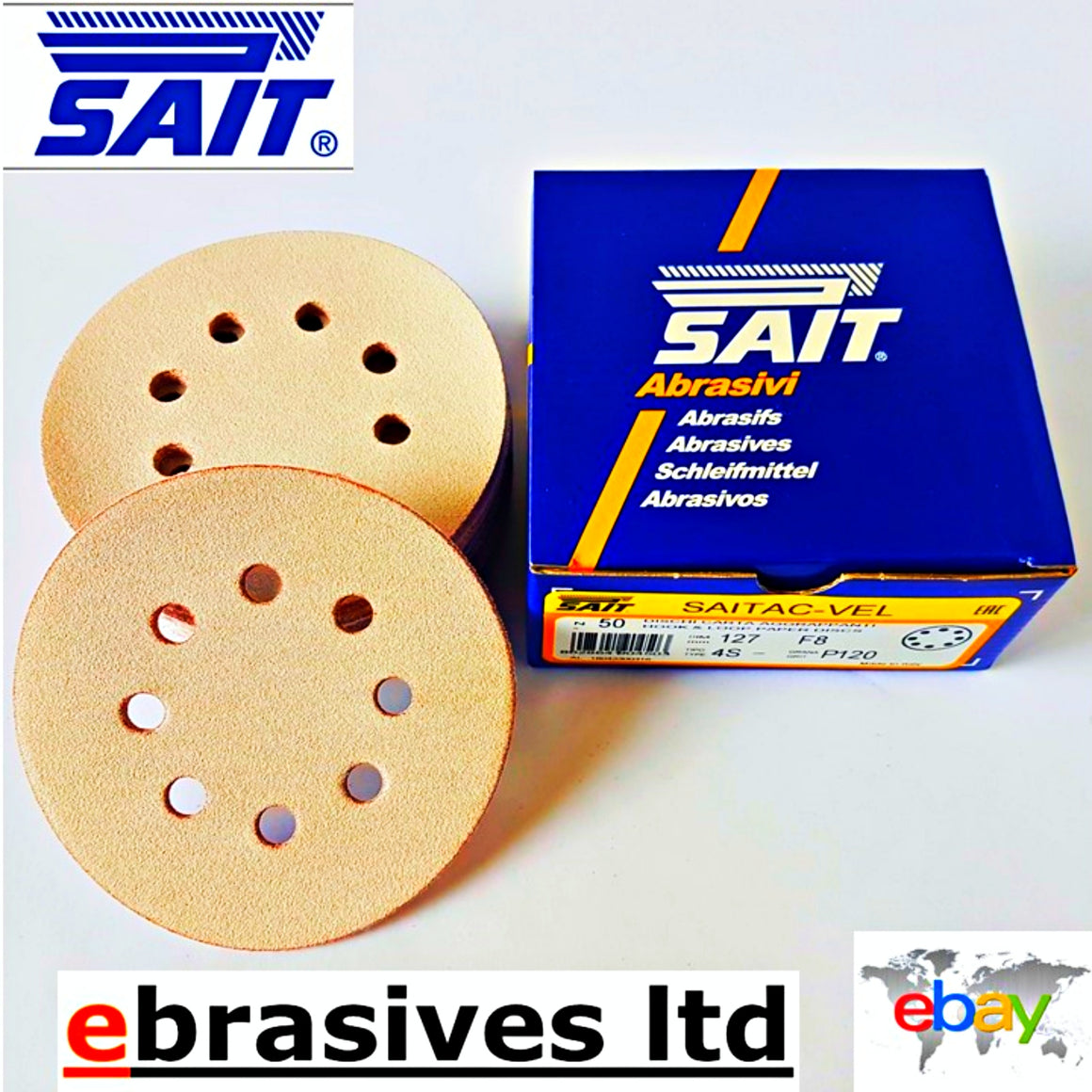 Sait Abrasives Saitvel multihole wall ceiling large surface 225mm ...